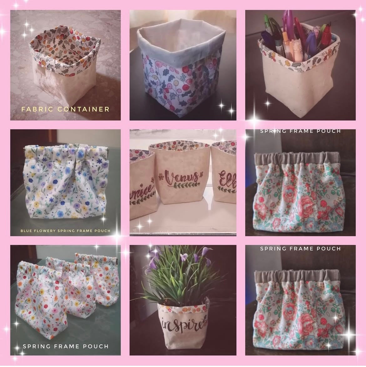 Fabric Containers and Spring Frame Pouches - HCA – Lee Ann Textiles SG