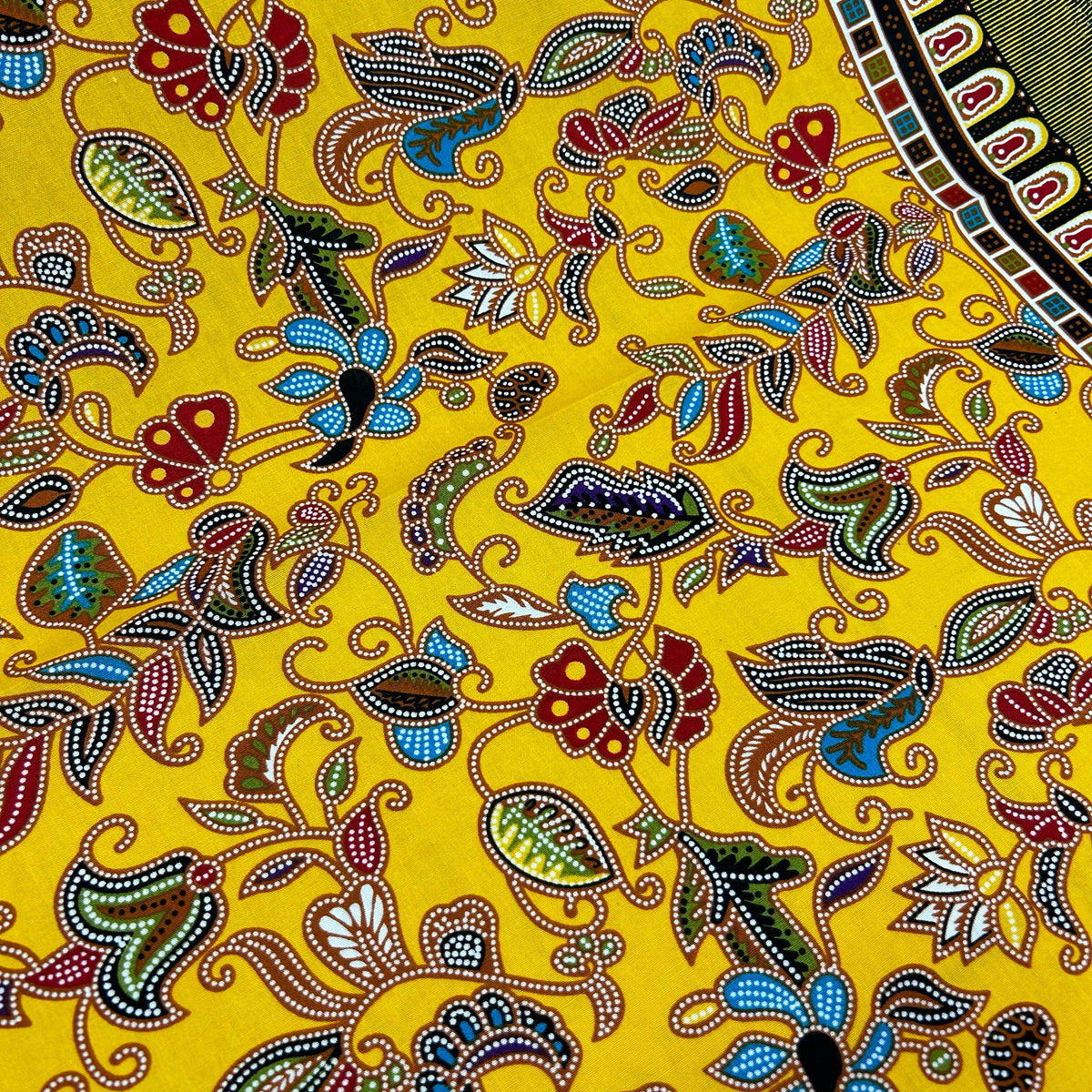 Singapore Airline Batik Inspired Cotton - Yellow – Lee Ann Textiles SG