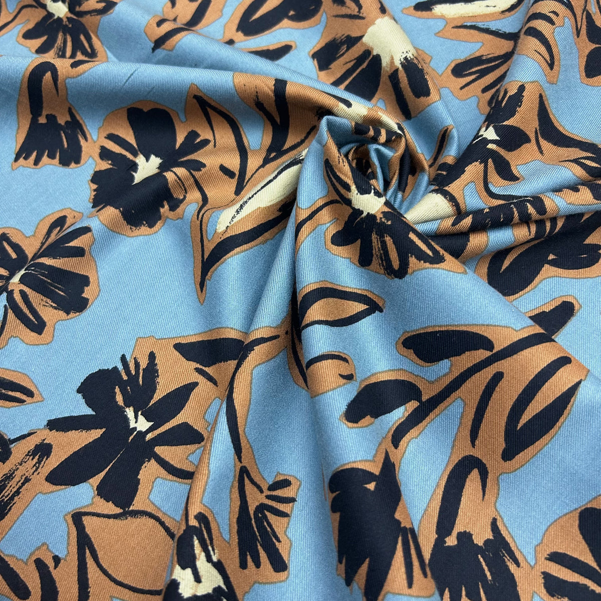 Contemporary Flowers in Turquoise – Lee Ann Textiles SG