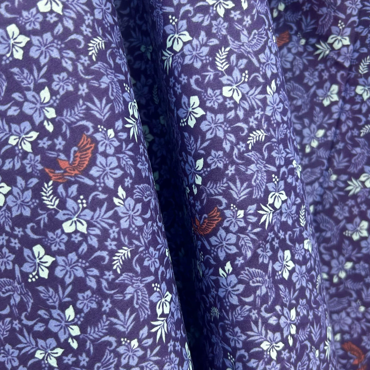 Humming Birds among Hibiscus Floral – Lee Ann Textiles SG