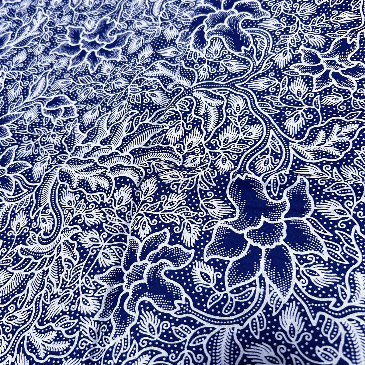 The Floral Vines Blue Batik – Lee Ann Textiles SG