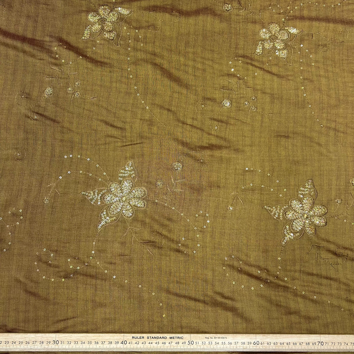 Thai Silk with Floral Sequin – Lee Ann Textiles SG