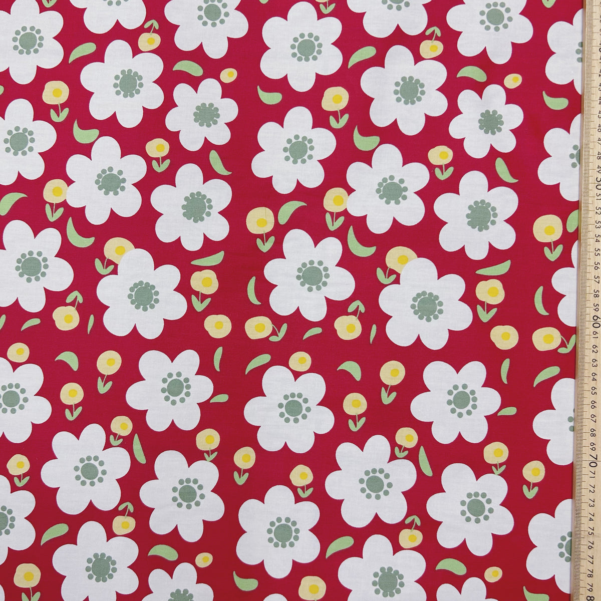 Cheerful Red Flowers – Lee Ann Textiles SG