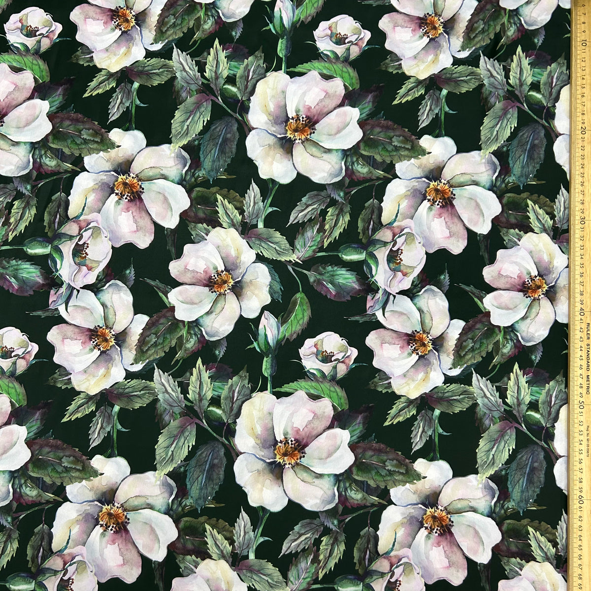 Watercolour Floral Satin – Lee Ann Textiles SG