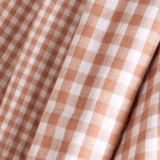 GINGHAM OFF-WHITE MAPLE FABRIC – Lee Ann Textiles SG