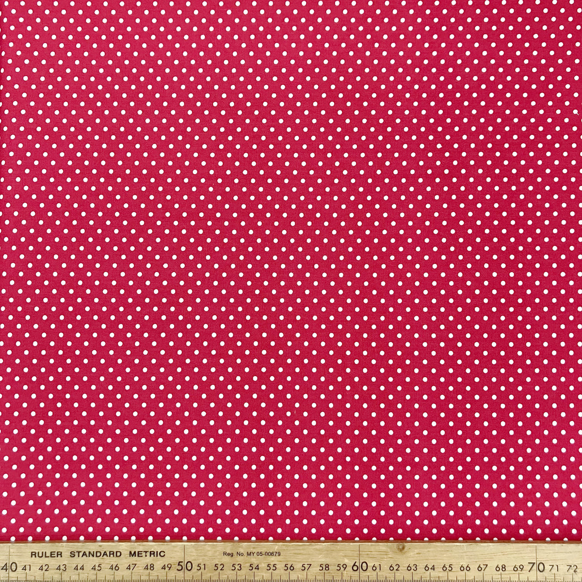 White Mini Dots - Red – Lee Ann Textiles SG
