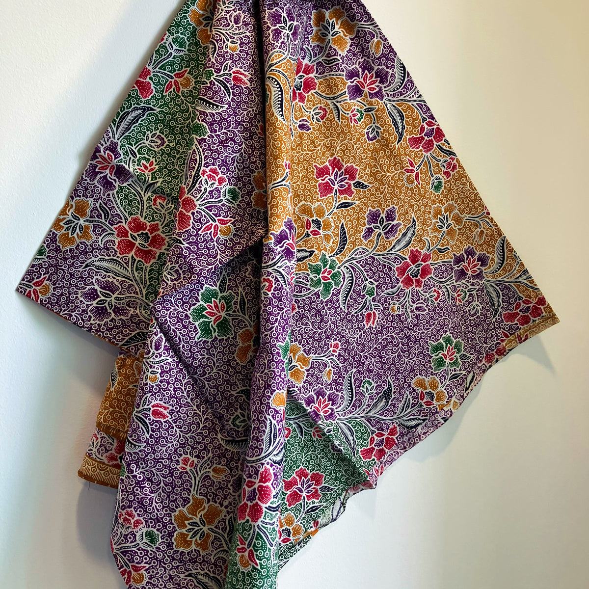 Colourful Wave of Flowers Batik 721 Purple – Lee Ann Textiles SG
