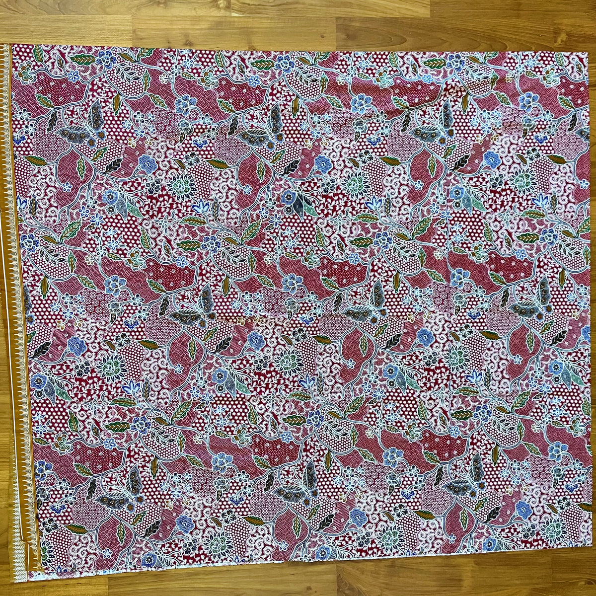 Butterfly Dance Ritual Batik Red 818 – Lee Ann Textiles SG