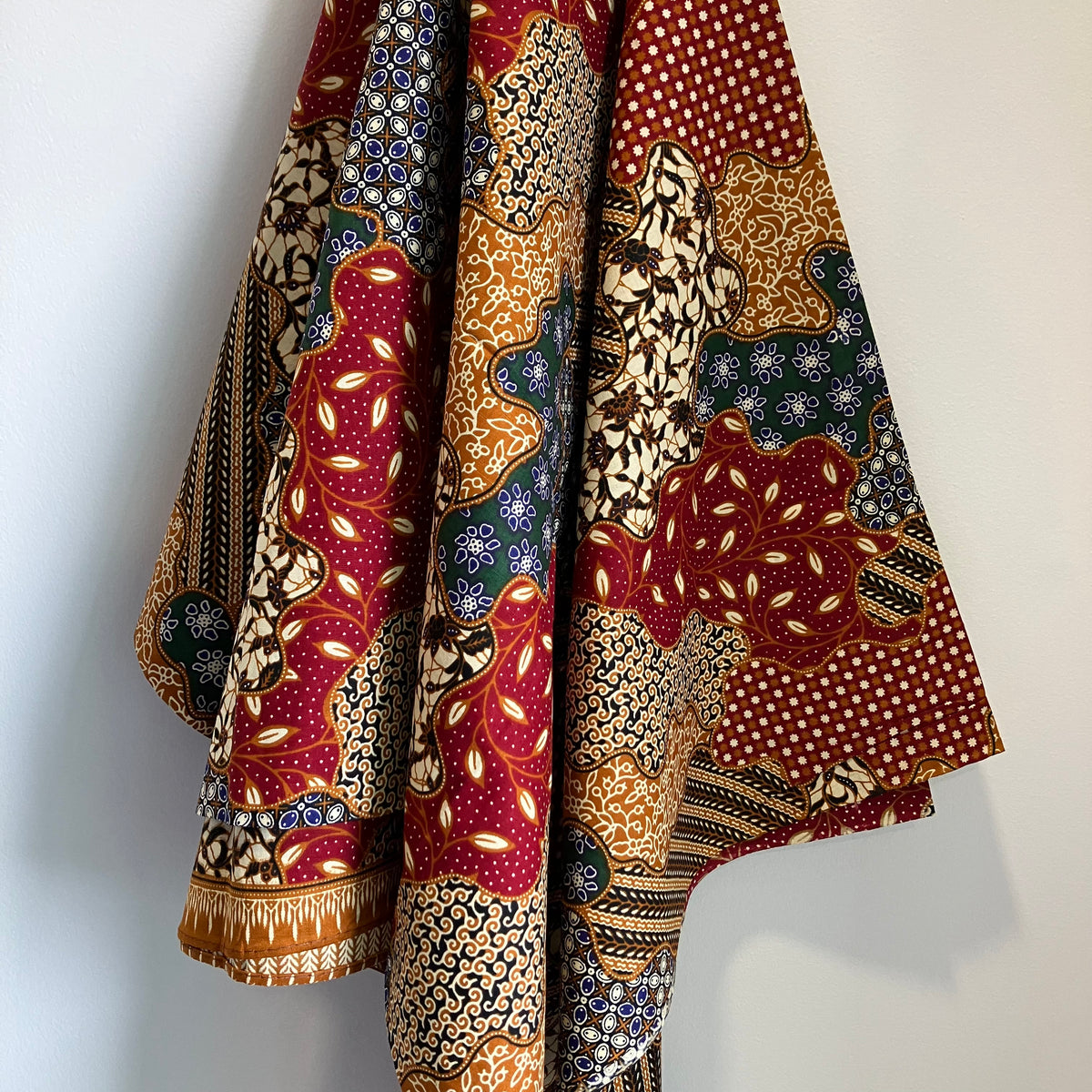 Floral and Traditional Patch Motif Batik Red – Lee Ann Textiles SG