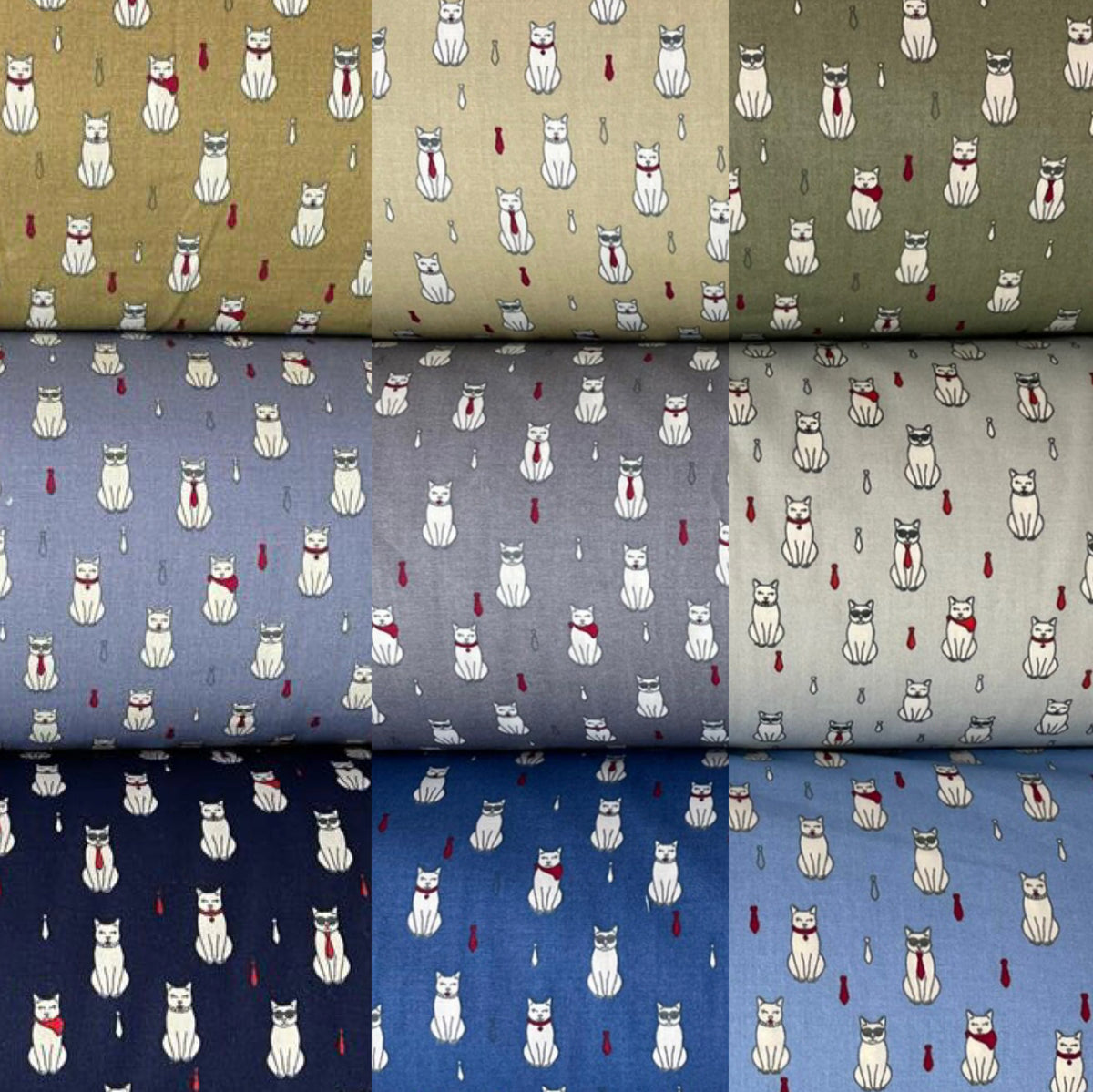 Cats with Ties – Lee Ann Textiles SG
