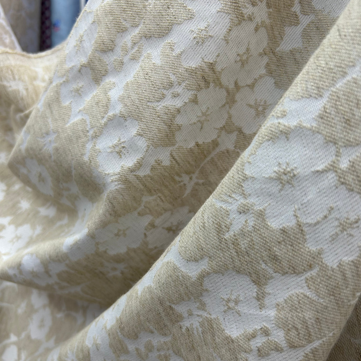 Natural Jacquard Flowers – Lee Ann Textiles SG