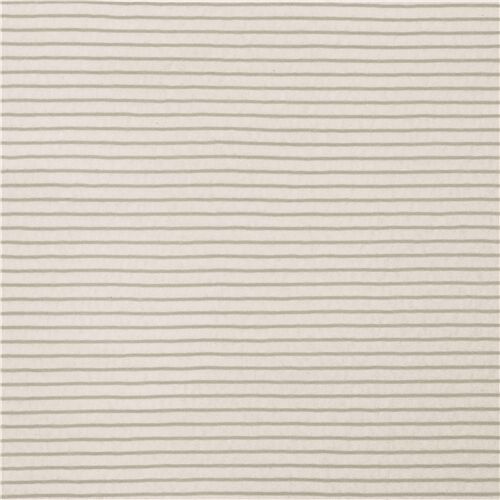 smooth knit fabric from Japan wobbly stripes in grey on white cotton ...