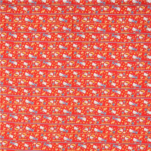 stripe oxford fabric in red with Hello Kitty mouse – Lee Ann Textiles SG